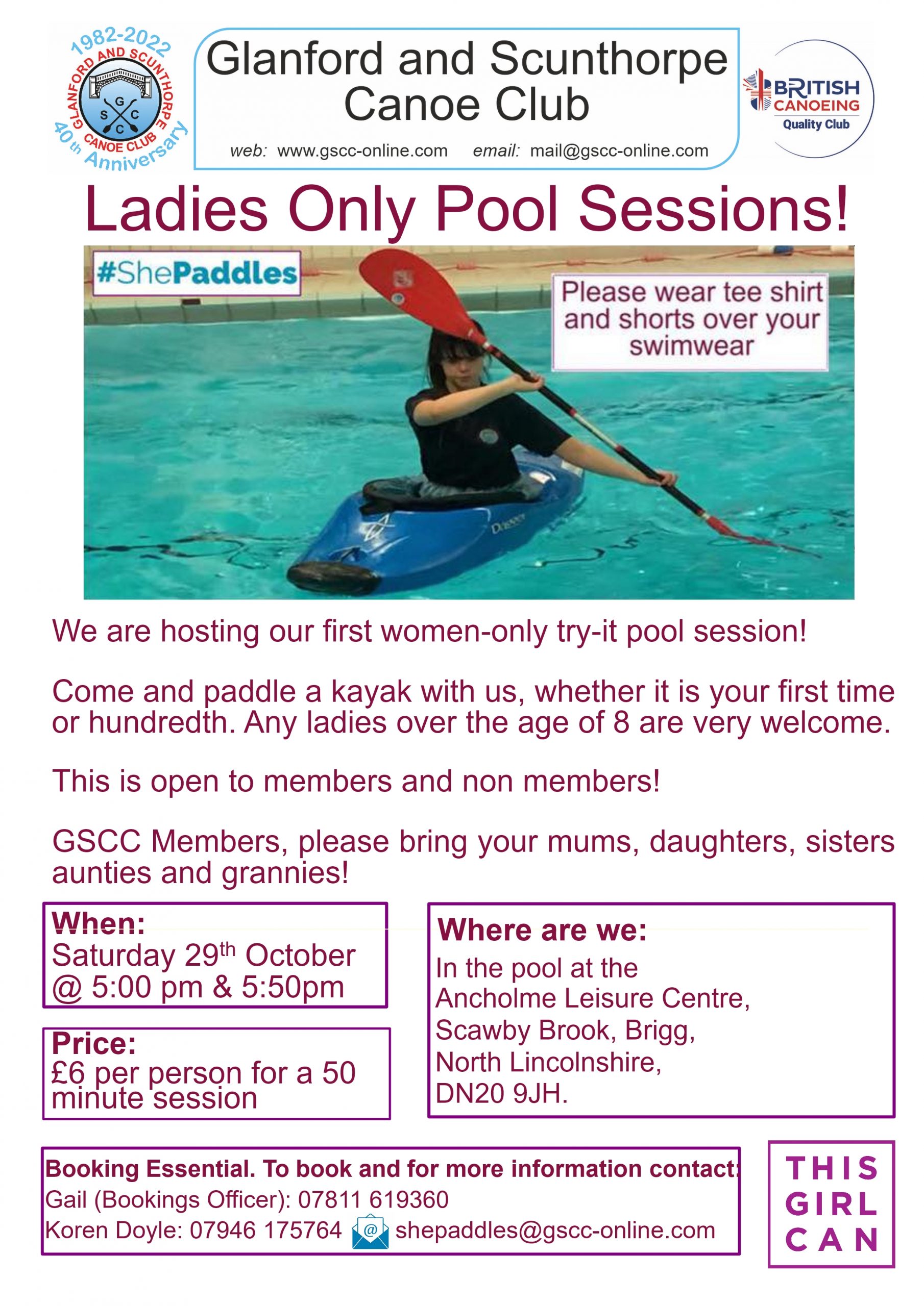 Ladies Only Pool Sessions – GSCC News